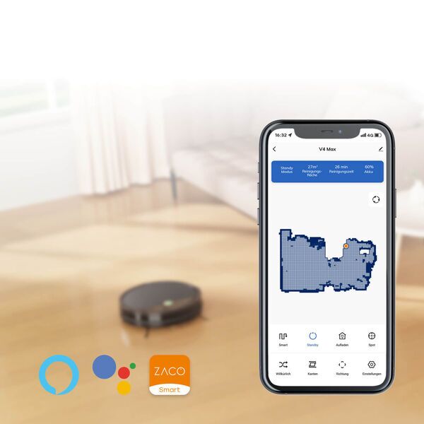 ZACO V4 Max Robot Vacuum Cleaner from €110 - Refurbished with a 30-Day ...